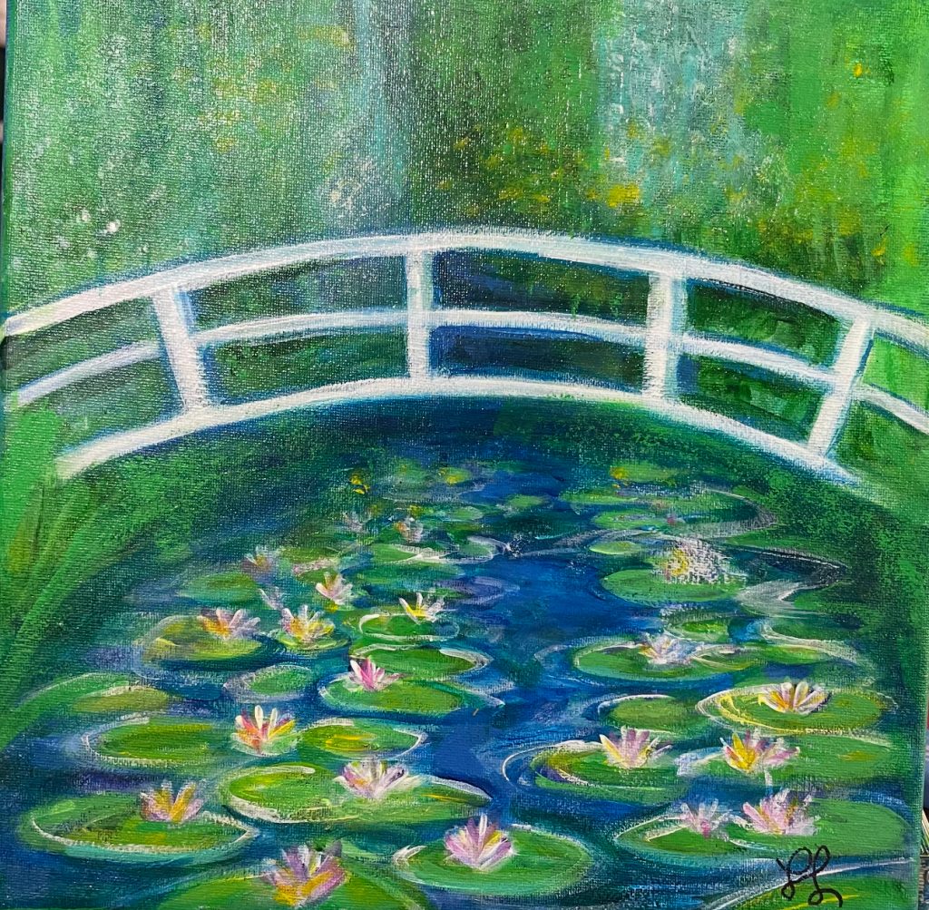 Monet Water Lilies Paint Party - La Buena Paint Parties